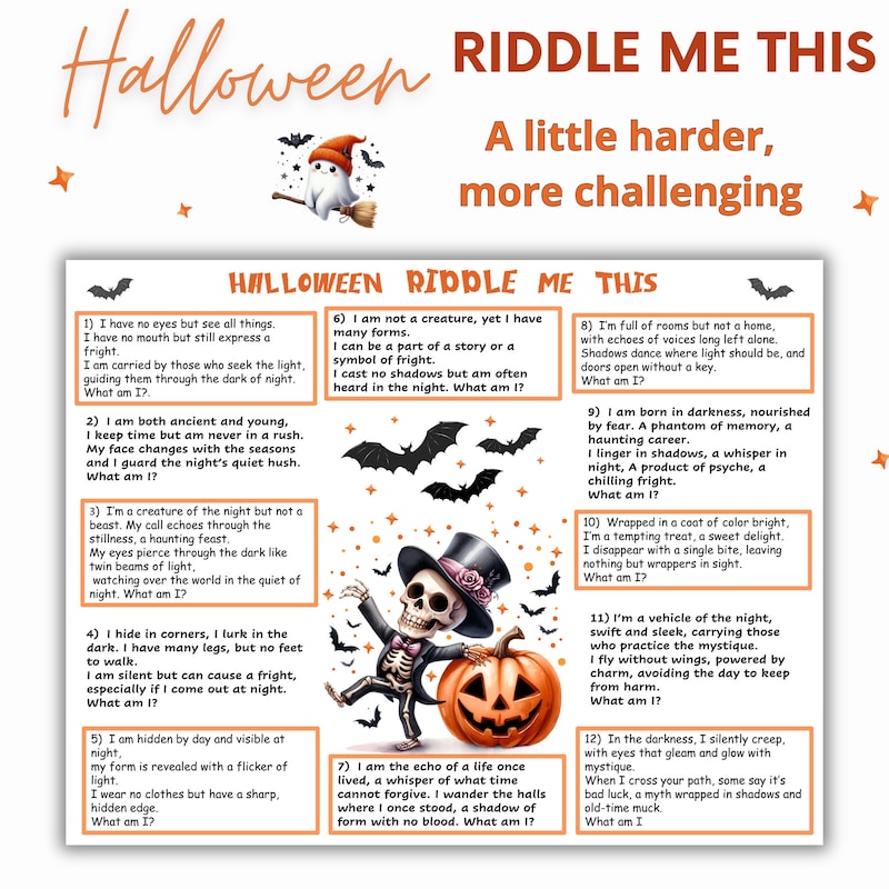 Riddle Me This Halloween - Etsy
