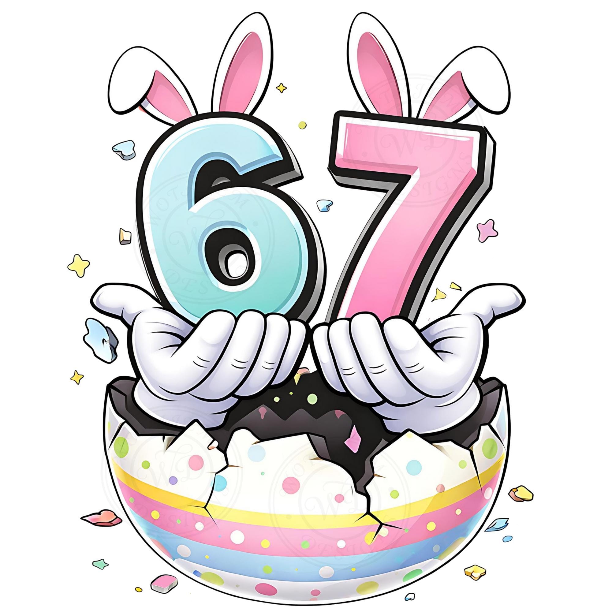 67 Easter PNG, Easter Shirt Png, Bunny Ears Number Design, Funny Easter ...