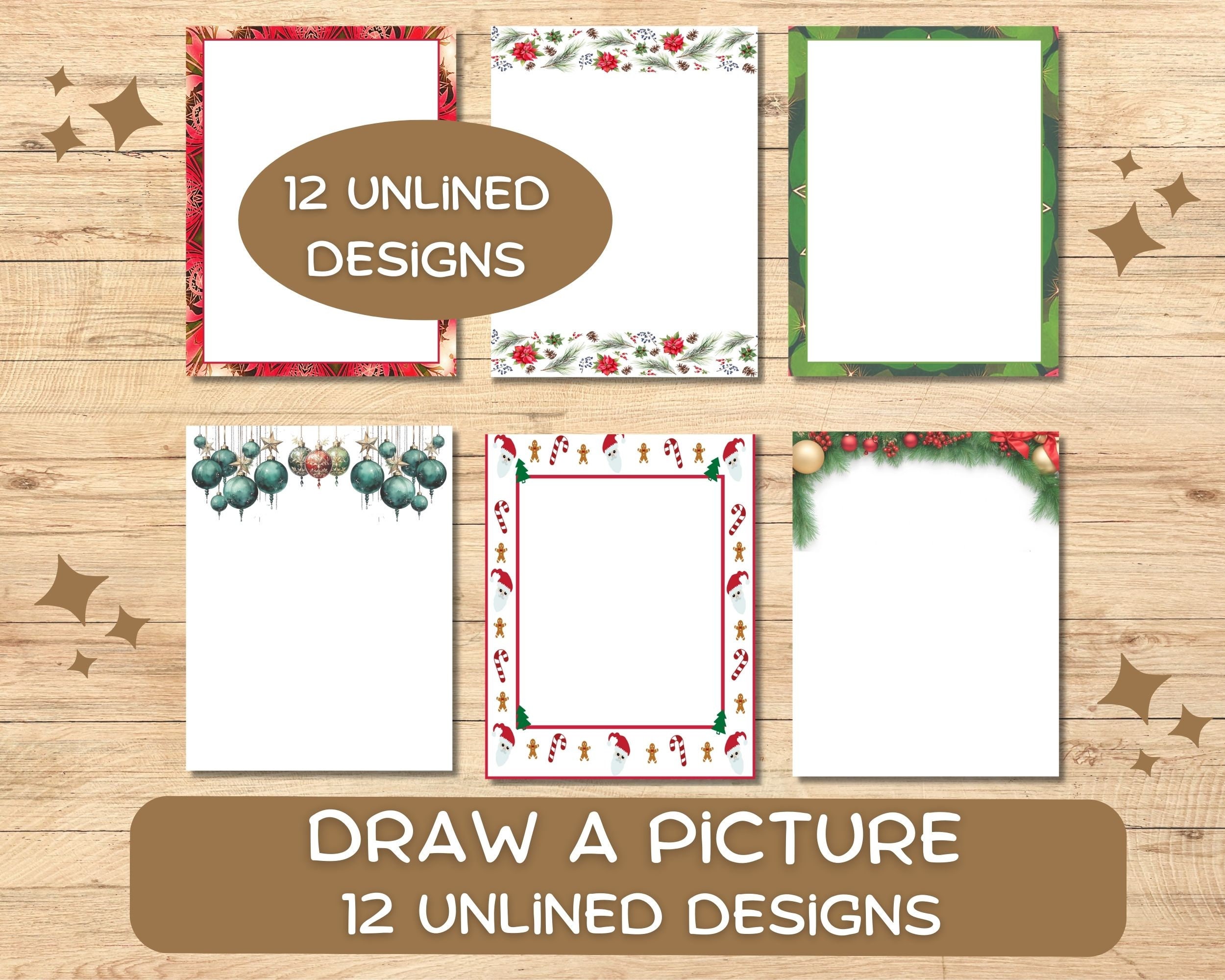 Christmas Stationery, Christmas Letter Paper, Printable Christmas ...