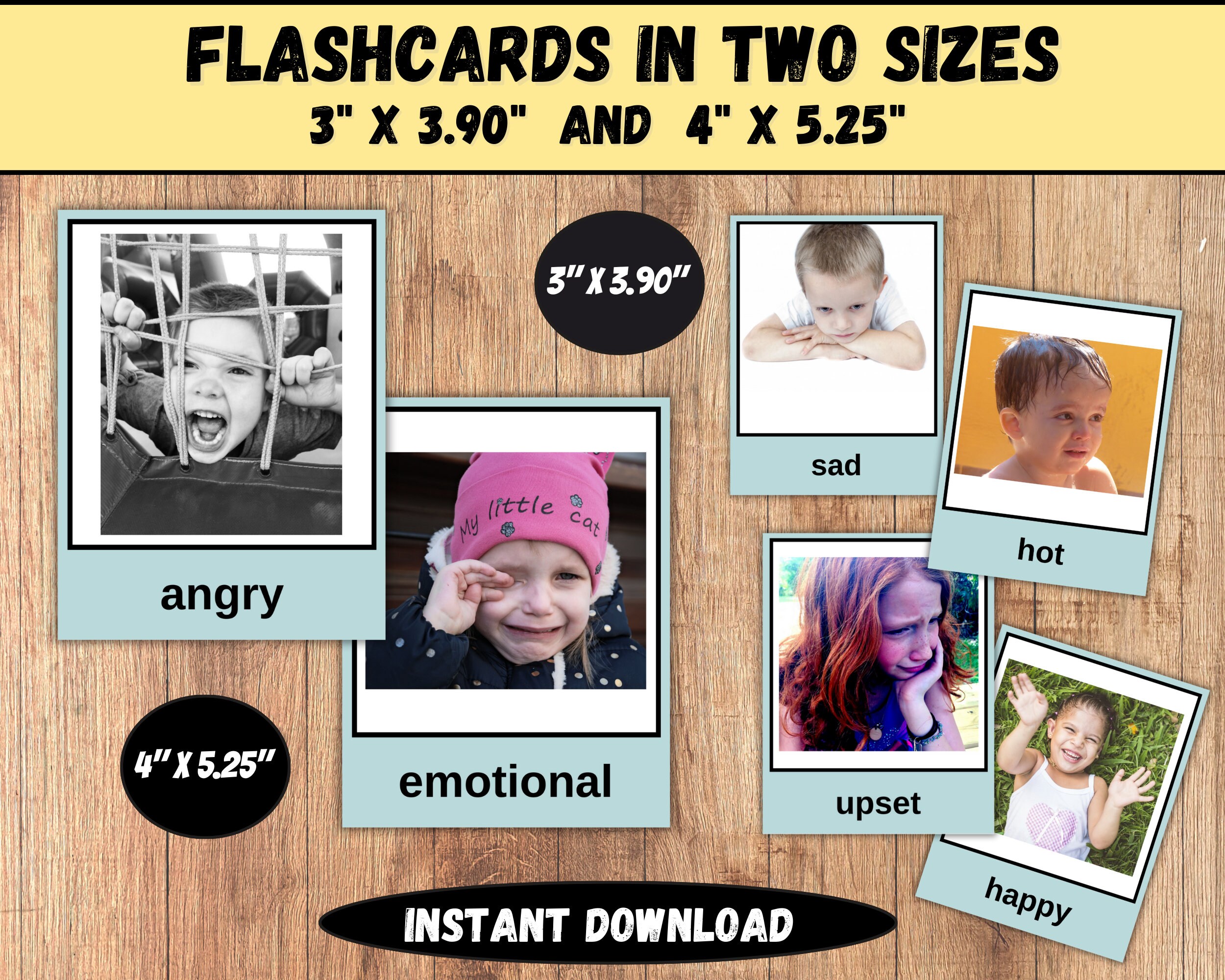 Emotion Flashcards for Kids: Real Photos of Children Expressing ...