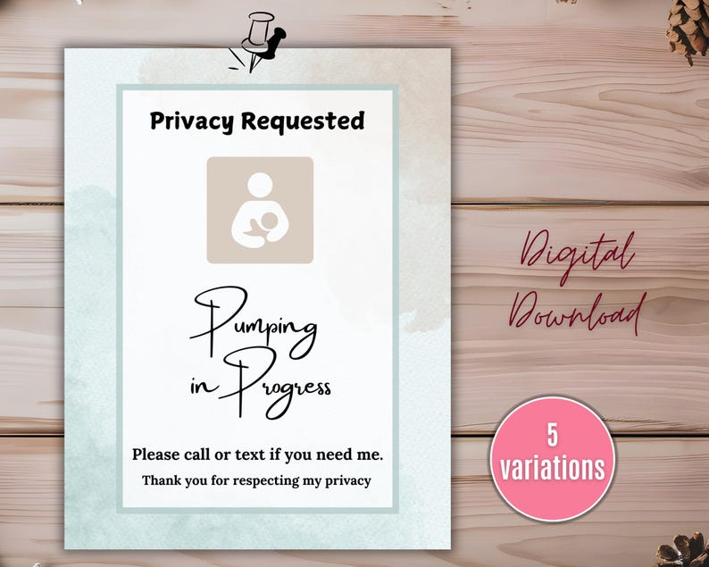 Pumping Sign Do Not Disturb Office Sign for Breastfeeding Mom, Office ...