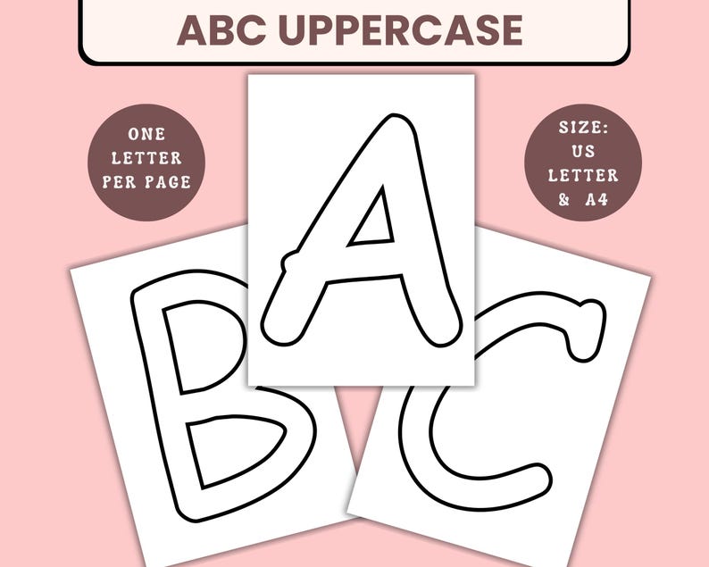 Large Alphabet Block Letters Printable, Bulletin Board Letters ...