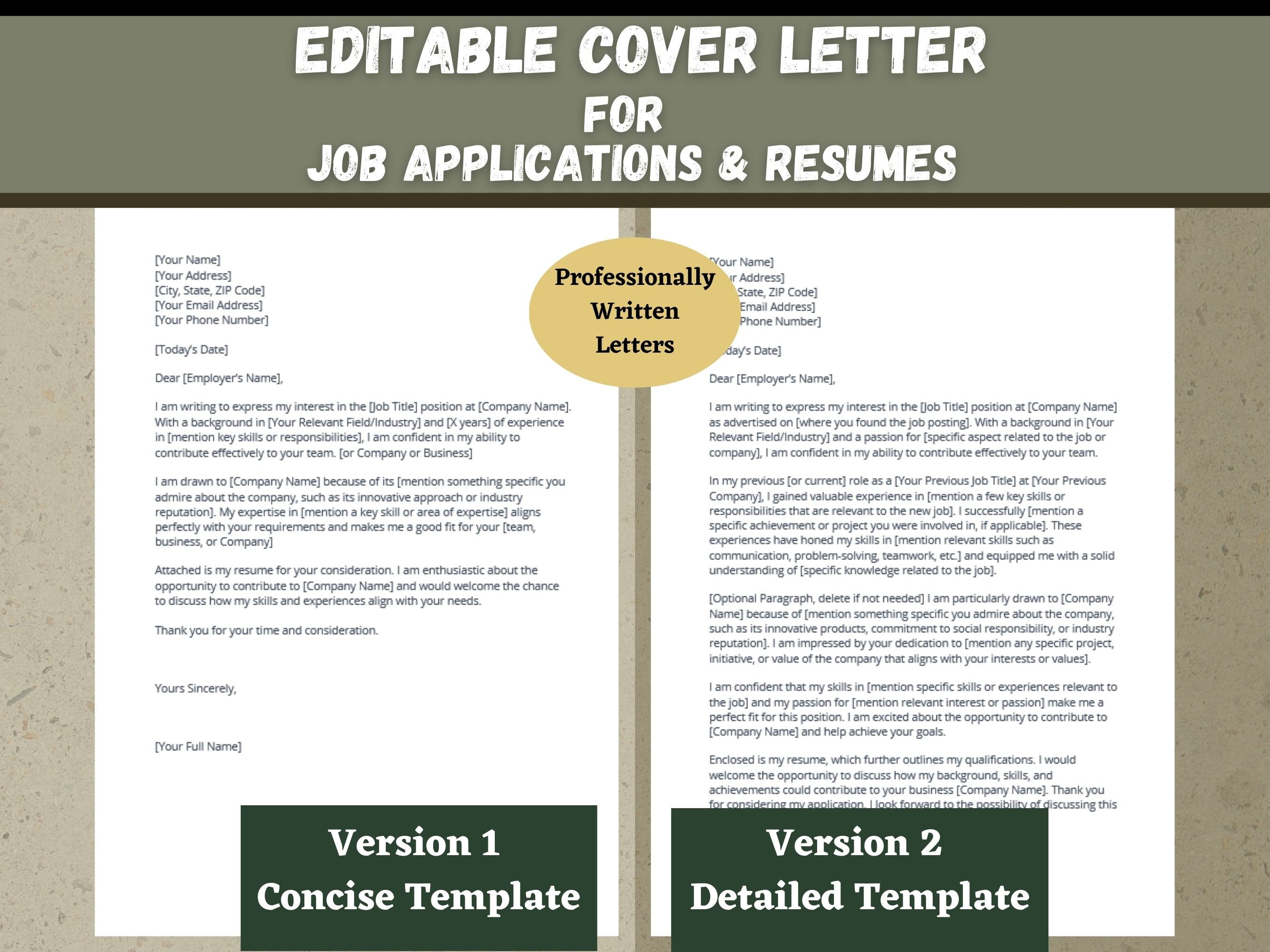 Professional Cover Letter Templates for Job Seekers: Get Noticed ...