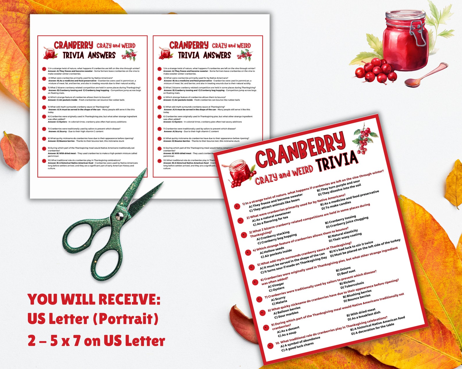 Trivia Quiz With Crazy Weird Cranberry Facts, Printable Trivia Games ...
