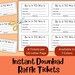 Raffle Tickets, Generic Ticket Template or Event Raffle Ticket, Use for ...