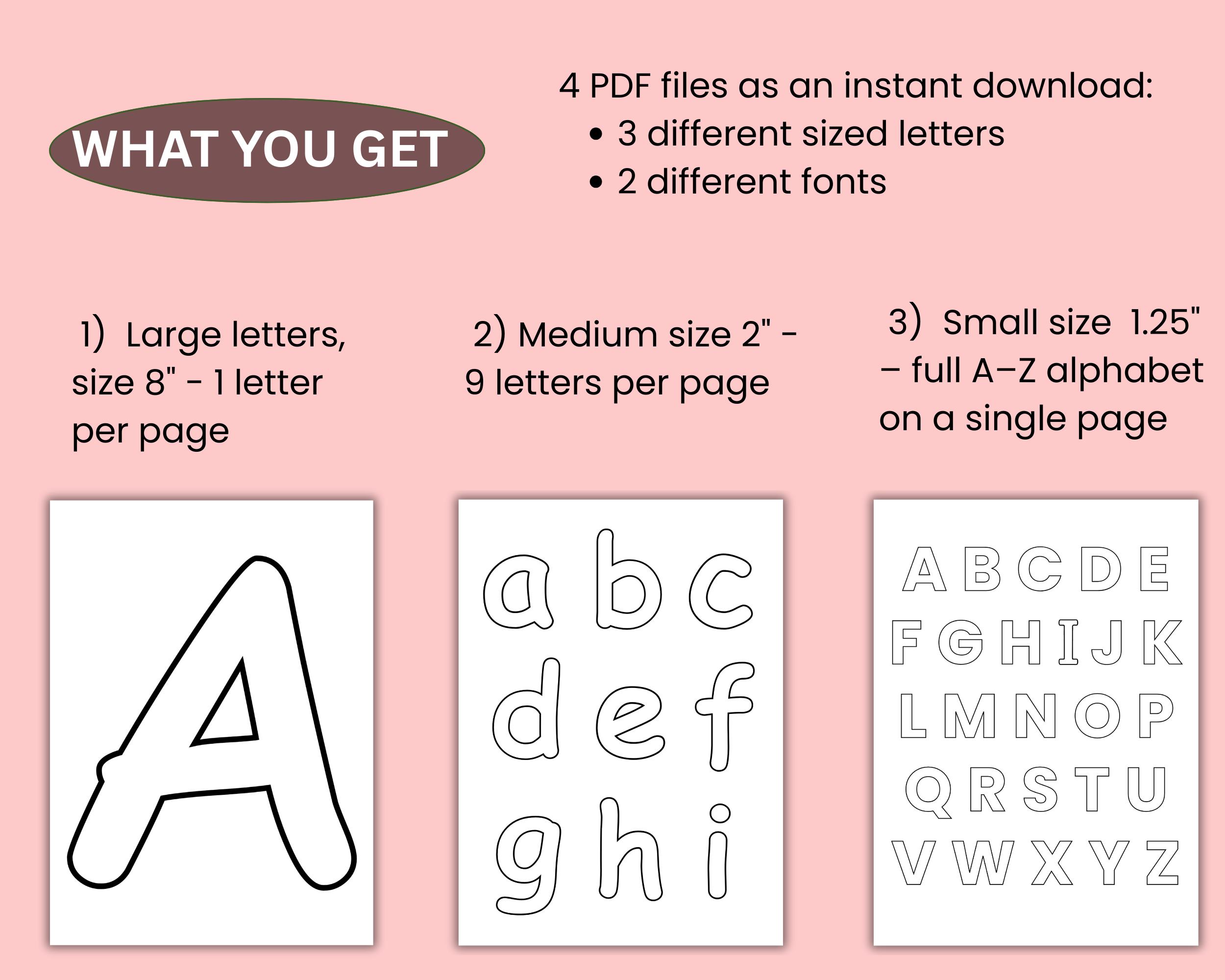 Block Letters, Large Alphabet Letters Printable, Bulletin Board Letters ...