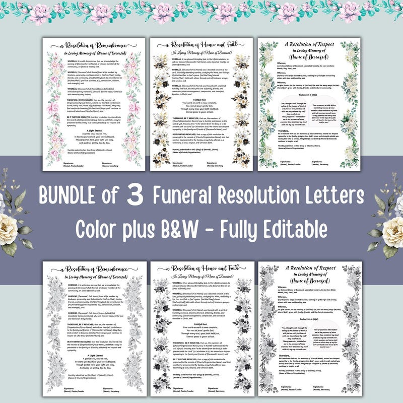 Funeral Resolutions for Black Churches - Etsy