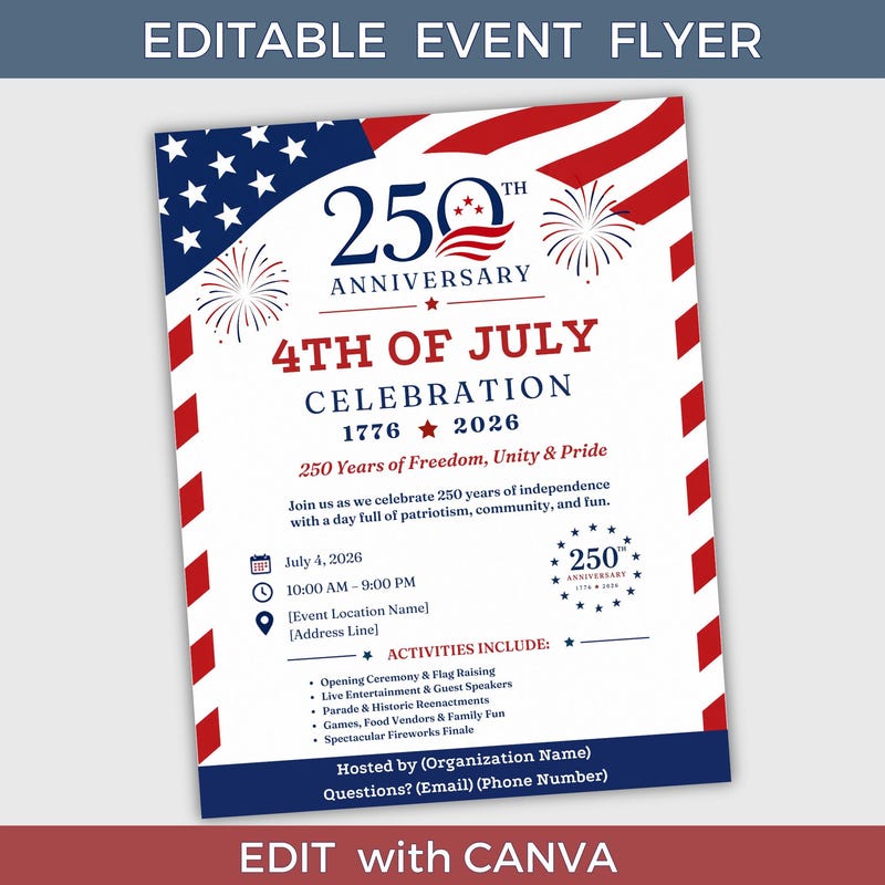 Patriotic Event Invite - Etsy