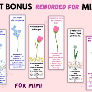 Grandmother Mother's Day Printable Bookmark, Kids Fingerprint Art ...