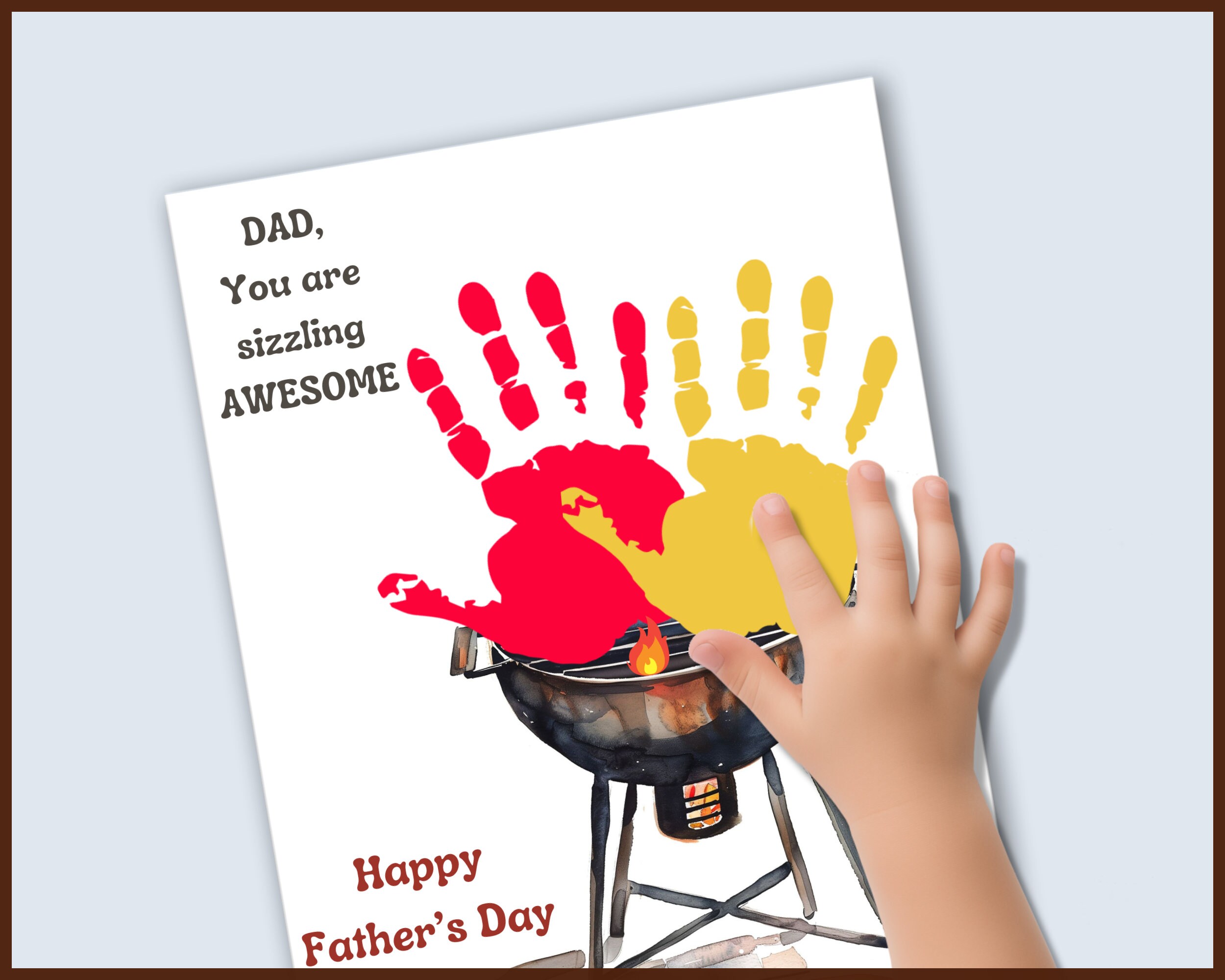 Fathers Day Handprint Art in 6 Designs, Kids Craft Project for a Dad ...
