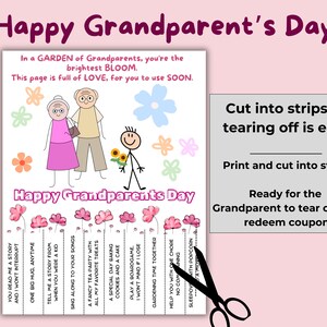 Happy Grandparent's Day Tear off Coupon Flyer - Printable Grandmother ...