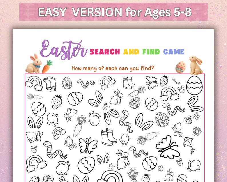 Easter Search and Find Game Printable, Kids Easter Activity, Classroom ...