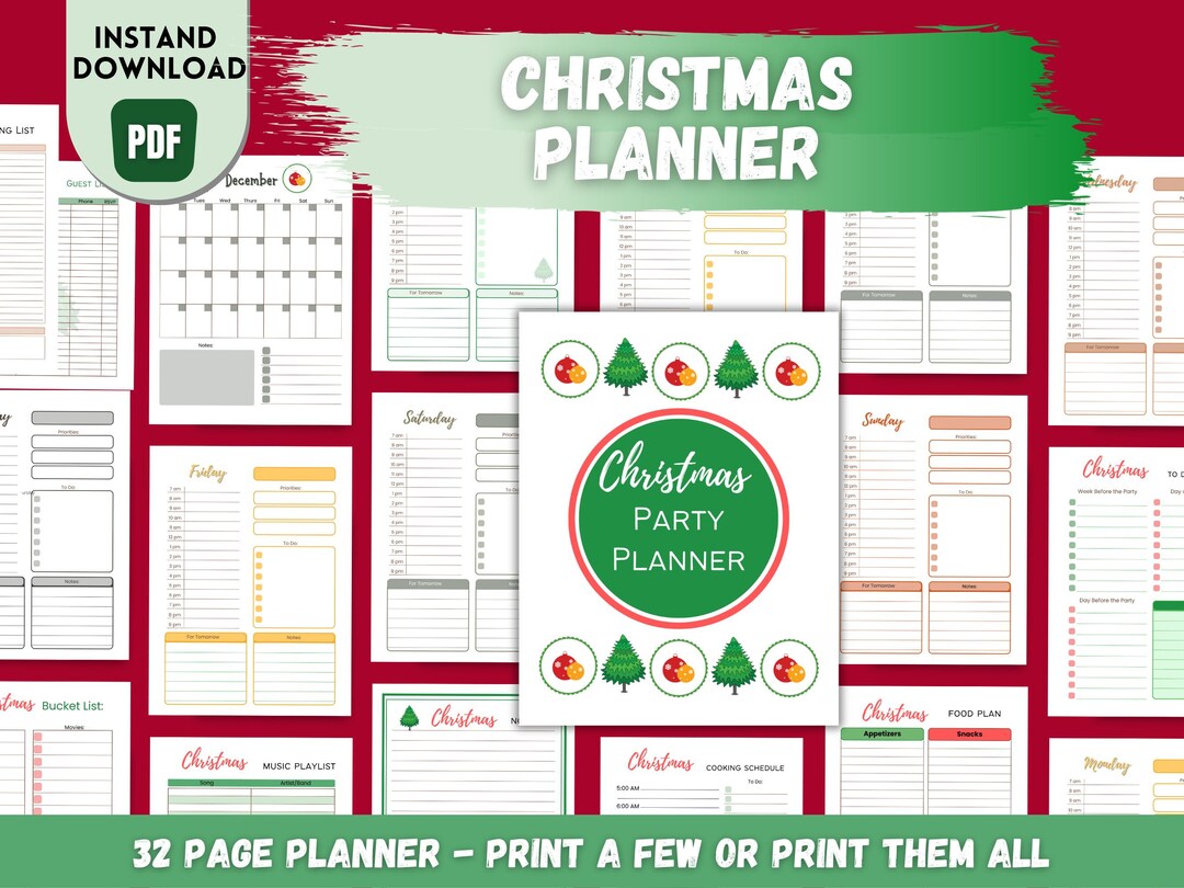 Christmas Planner Printable, Christmas to Do List, Christmas Gift List ...