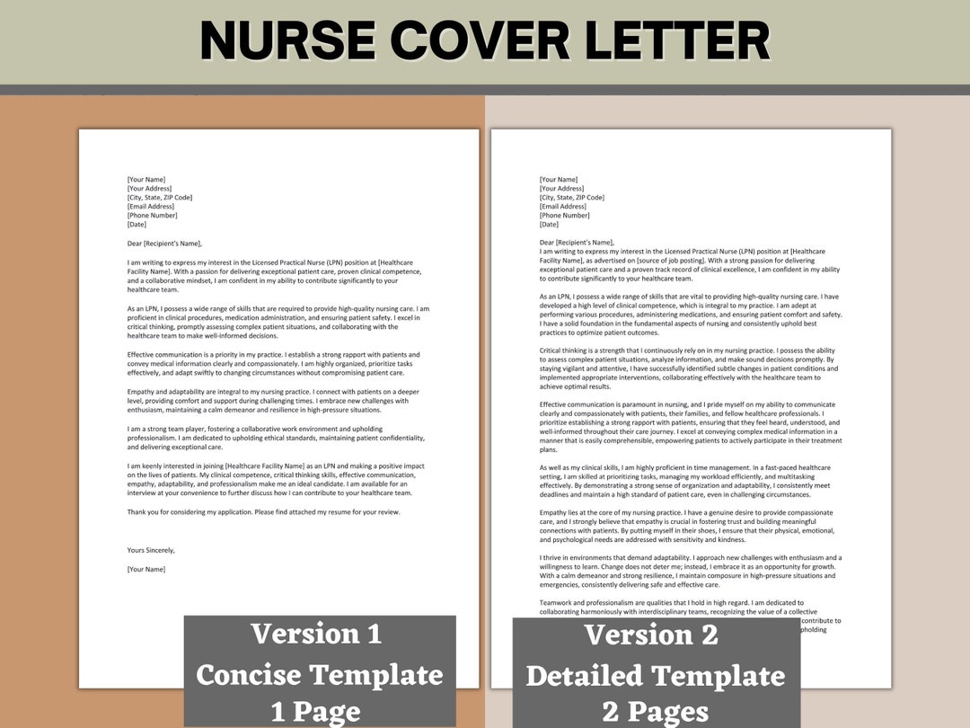 Nurse Cover Letter + Sample Letters and Writing Tips - Letter Template ...