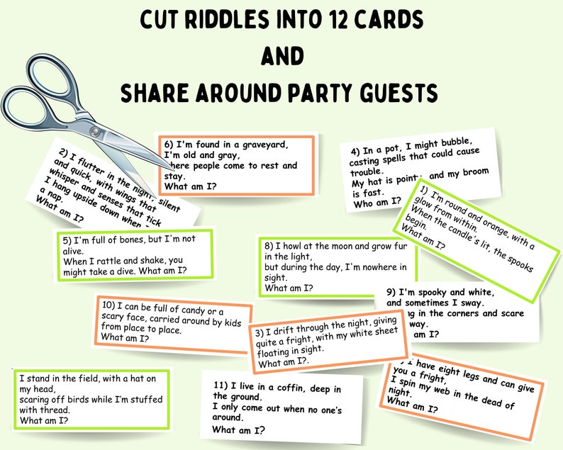 Easy Halloween Riddle Me This for a Kids Halloween Party Game ...
