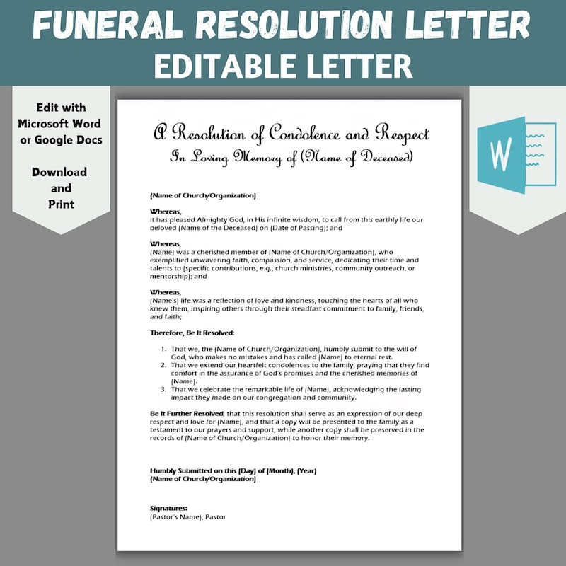 Funeral Resolutions for Black Churches - Etsy