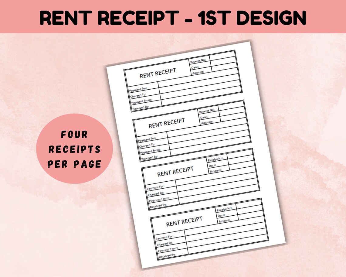 Receipt Template, A Printable Receipt That Has Many Uses: Rent Receipt ...