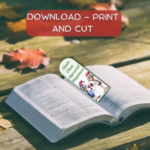 Book Marks for Christmas, Bookmarks Printable, Christmas Gift for Book ...