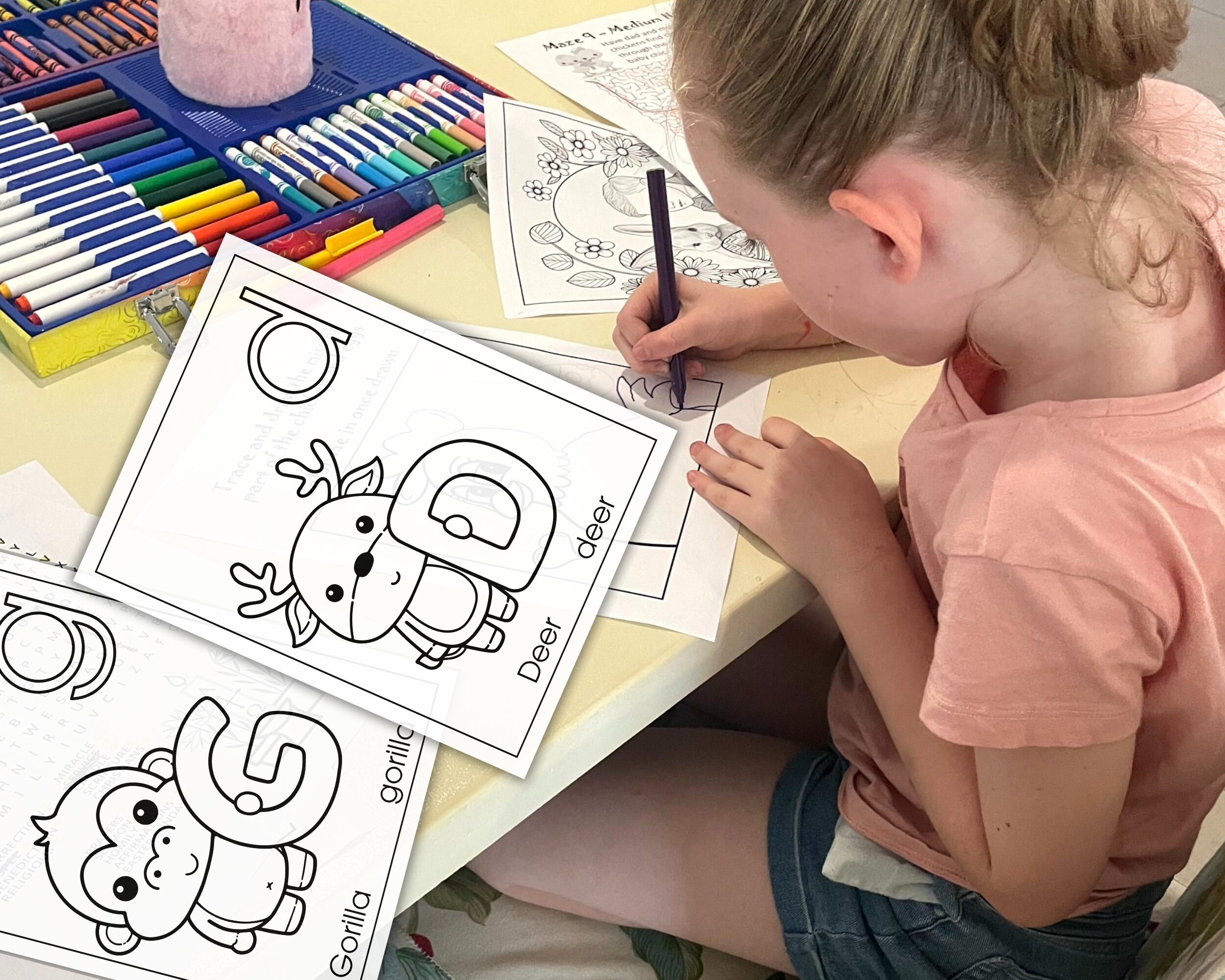 Alphabet Cute Coloring Pages, Printable Kids Coloring Pages, 26 ...