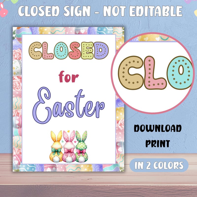 Closed for Easter Signs - Etsy