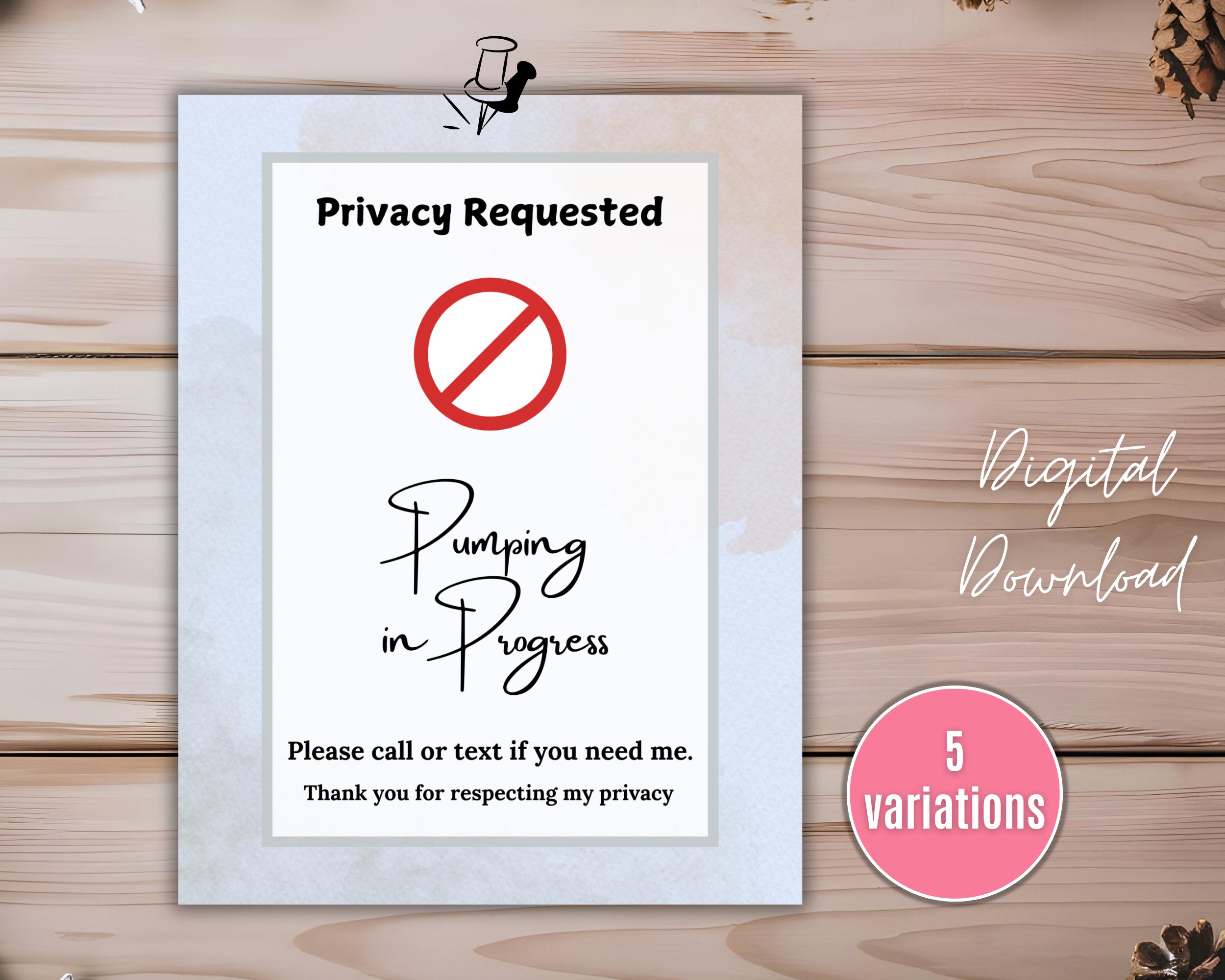 Pumping Sign Do Not Disturb Office Sign for Breastfeeding Mom, Office ...