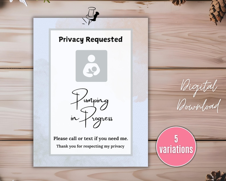Pumping Sign Do Not Disturb Office Sign for Breastfeeding Mom, Office ...