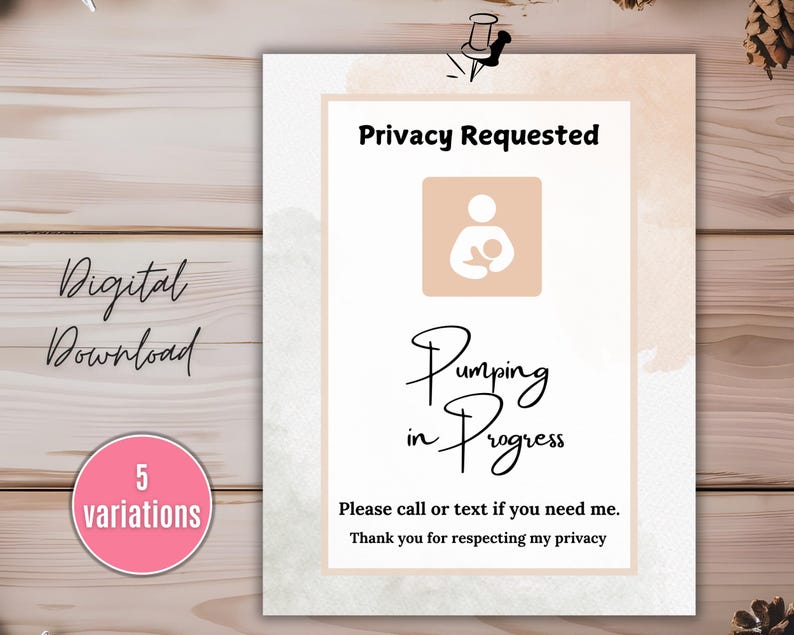Pumping Sign Do Not Disturb Office Sign for Breastfeeding Mom, Office ...