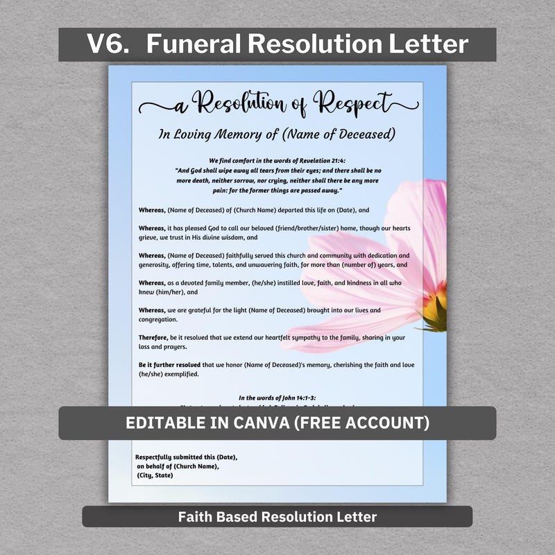 Funeral Resolutions for Black Churches - Etsy