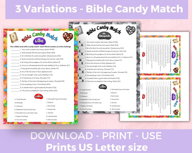 5 Bible Games BUNDLE, Christian Easter Games, Printable Christian Games ...