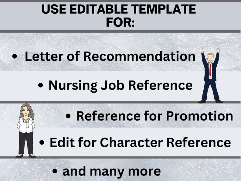 Letter of Recommendation Template for Nurses, Professional Reference ...