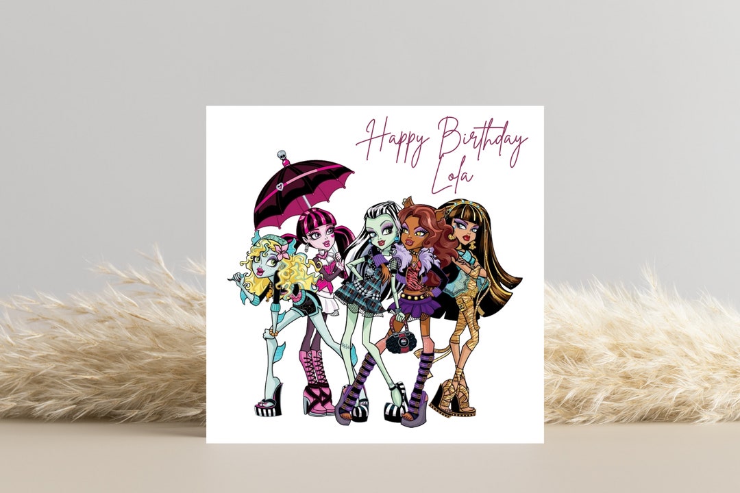 Personalised Monster High Birthday Card - Etsy