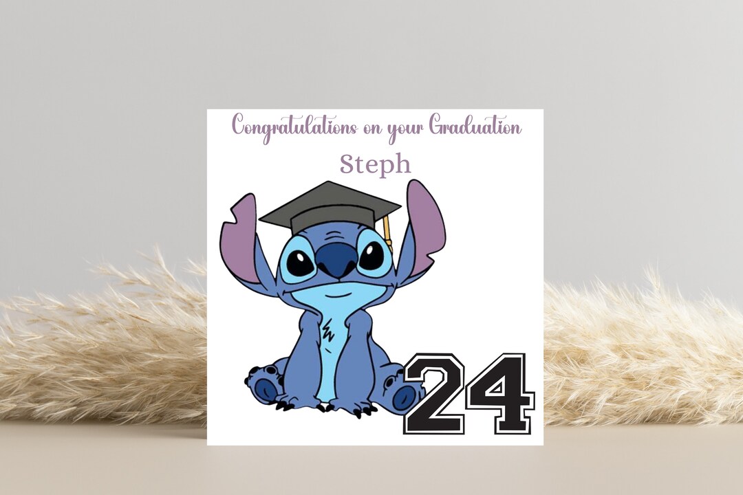 Personalised Lilo and Stitch Graduation Card Congrats Grad 2024 - Etsy
