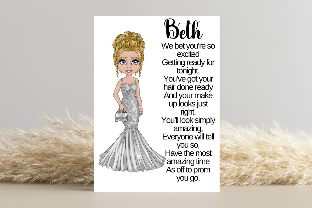Personalised Prom Card for Her - Etsy UK
