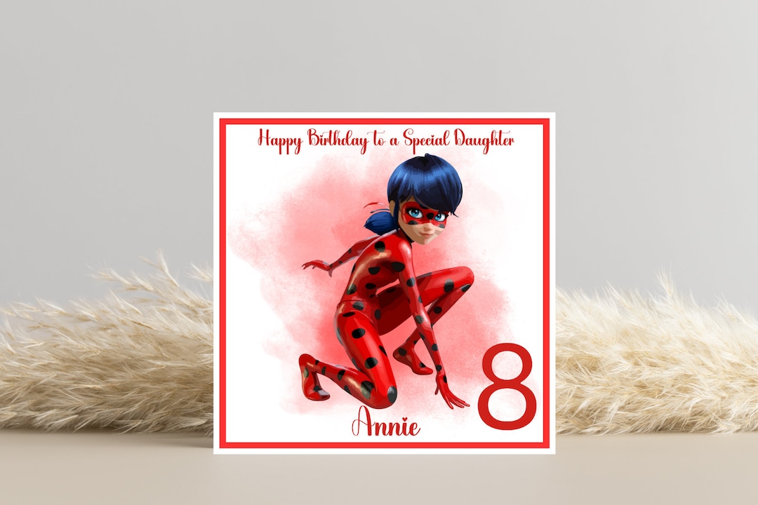 Personalised Miraculous Ladybug Birthday Card - Etsy