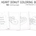 10 Page Heart Donut Coloring Book Printable - Etsy