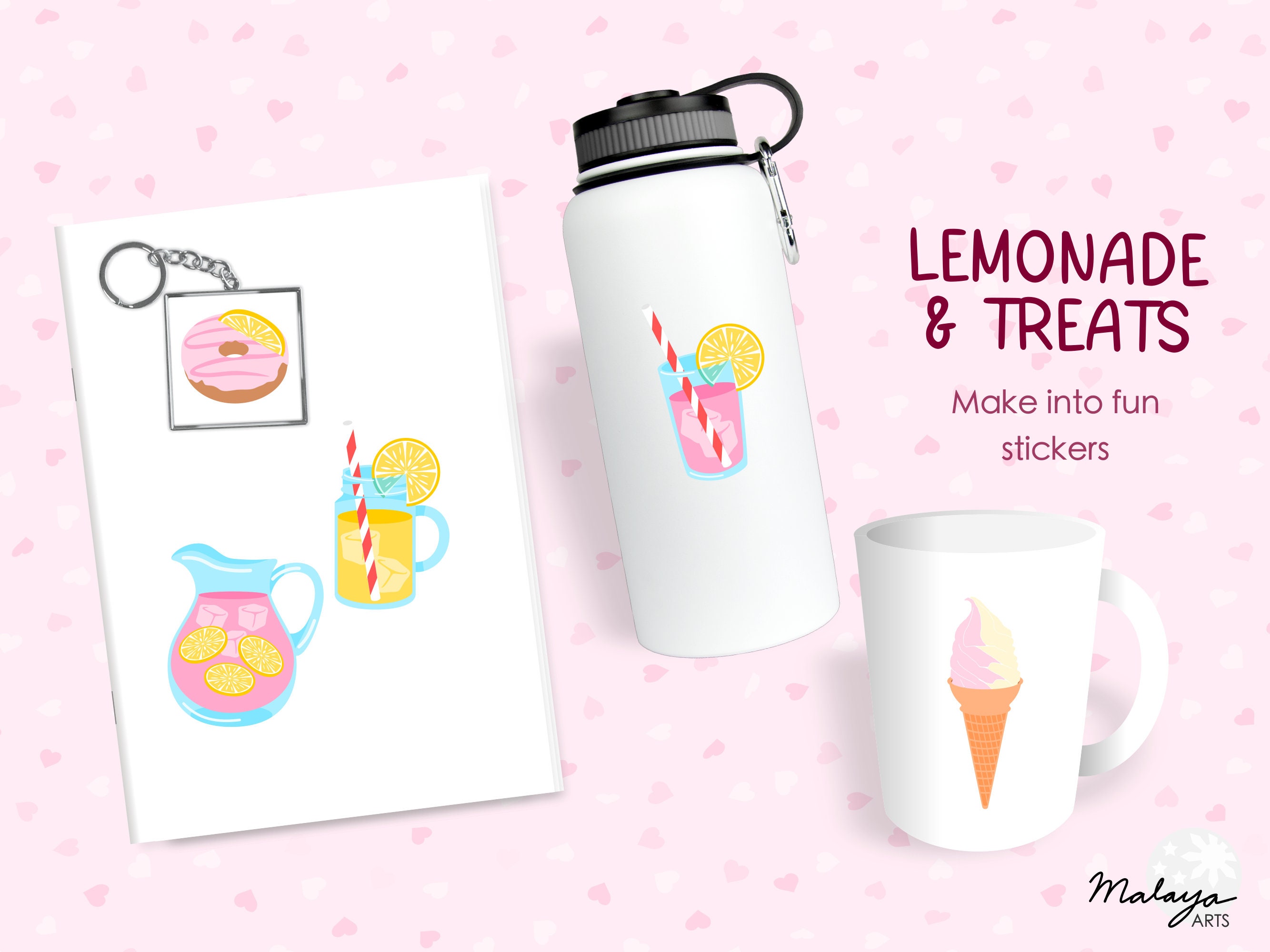 60 Lemonade and Treats SVG Bundle - Clipart, Layered Files - Etsy