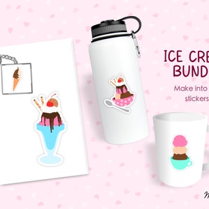 70 Ice Cream SVG Bundle - Clipart, Layered Cut Files - Etsy