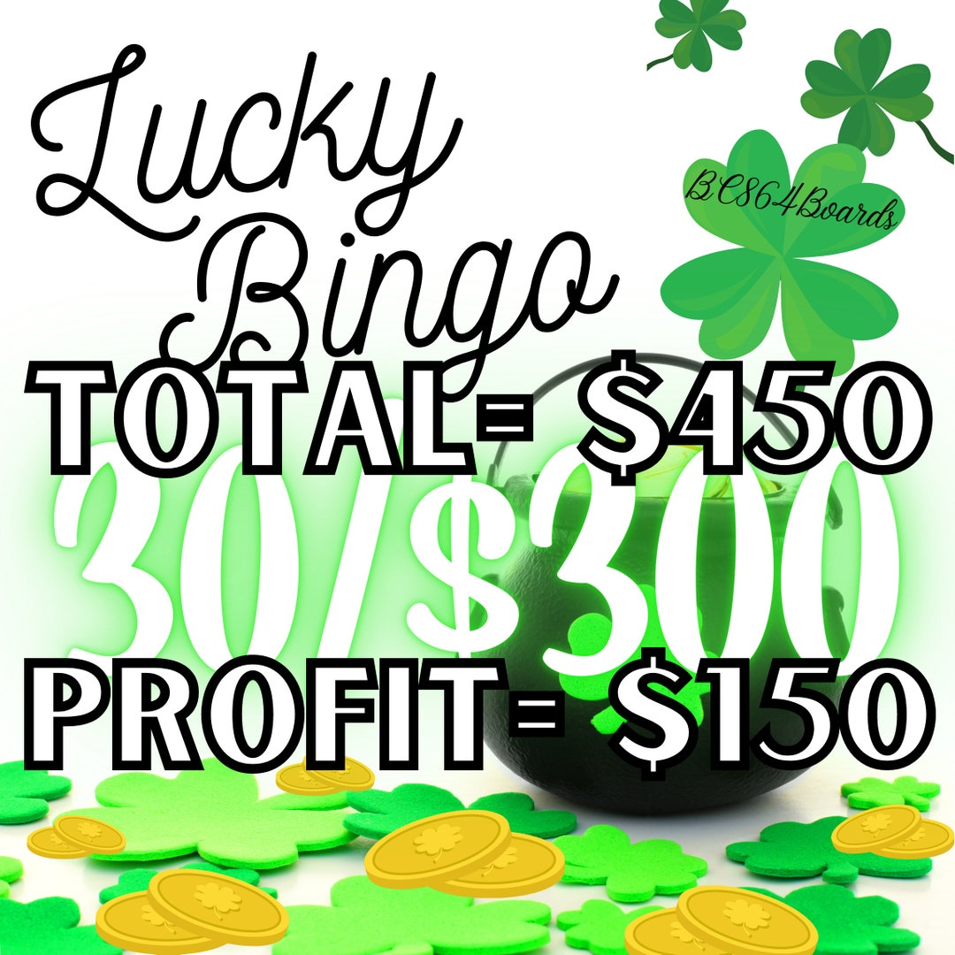 Bingo Board Lucky Bingo High Roller 30 300 - Etsy
