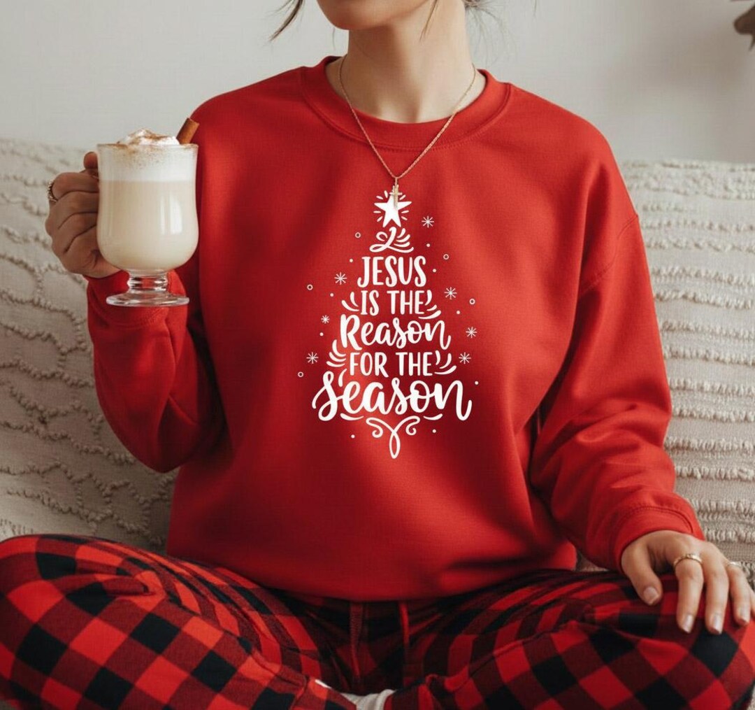 Jesus is the Reason for the Season SVG PNG, Christian Christmas Tree ...