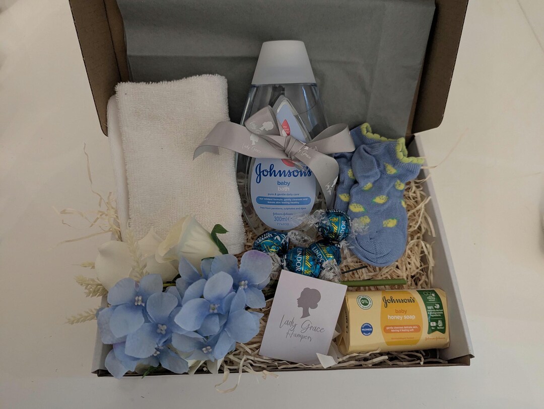 Gift Hamper Baby Boy Bath & Lindt Silk Flowers Bouquet Hamper - Etsy