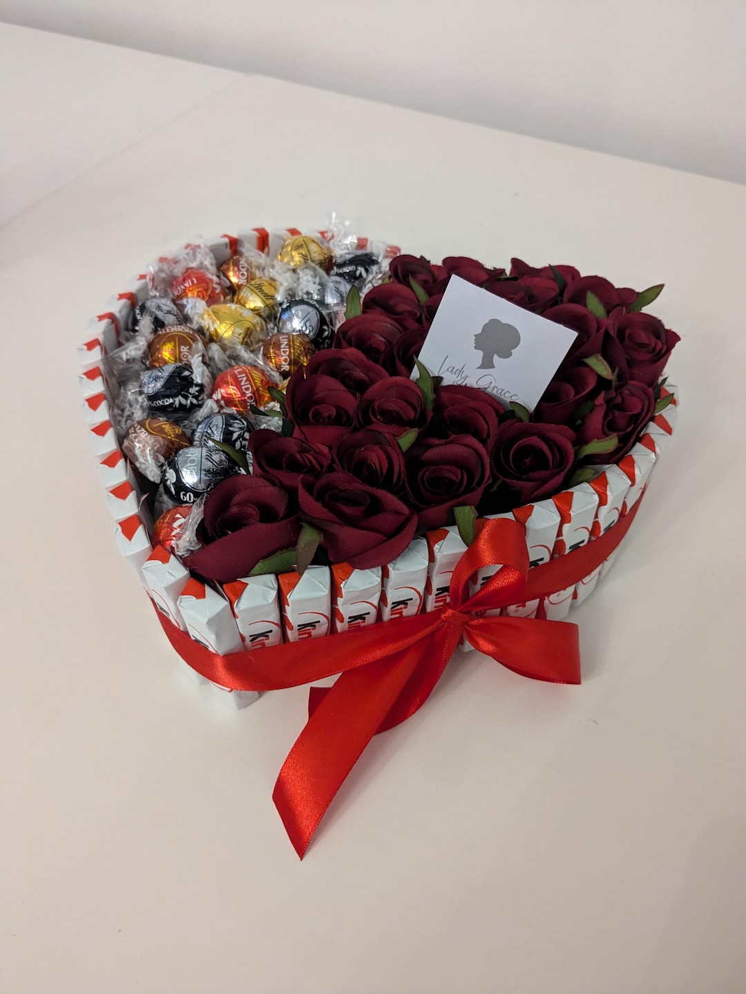 Kinder Heart Assorted Lindt Stunning Silk Flowers Gift Hamper - Etsy