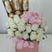 Personalised Ferrero Rocher Pink Stunning Silk Flowers Hat Box Gift - Etsy