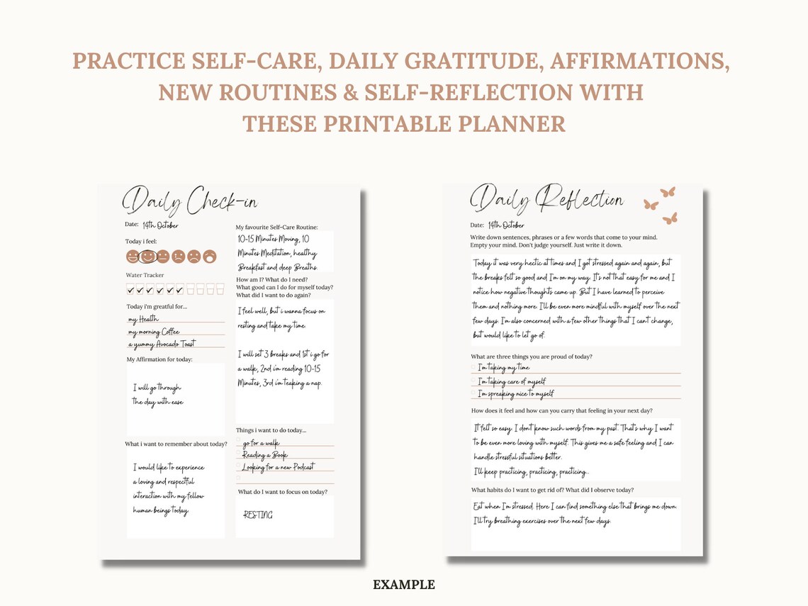 Self-care Planner Printable Mindfulness Kit Self-love - Etsy Australia