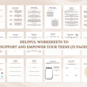 Teen Mental Health, Teen Therapy Journal, Teen Coping Skills - Etsy