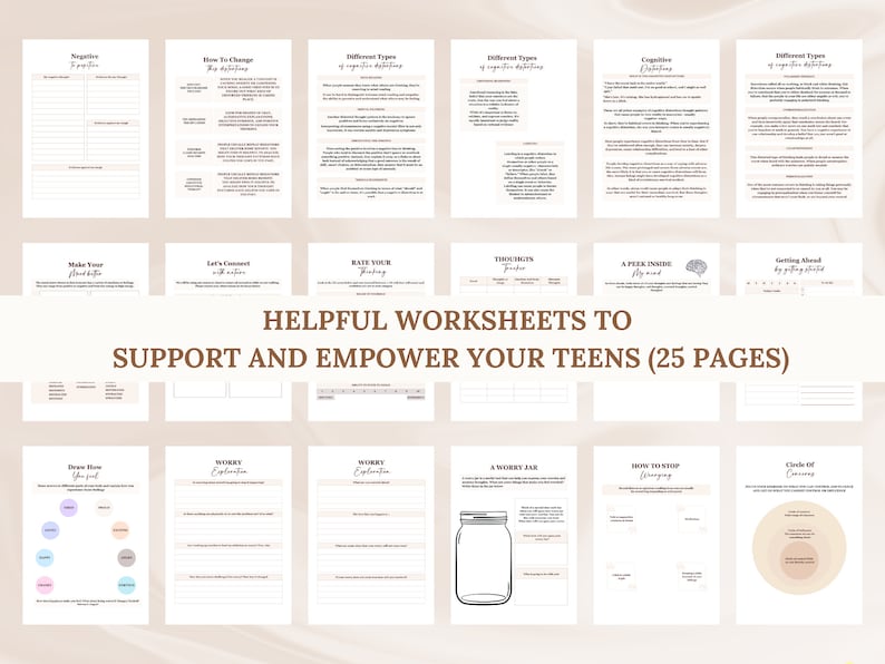 Teen Mental Health, Teen Therapy Journal, Teen Coping Skills - Etsy