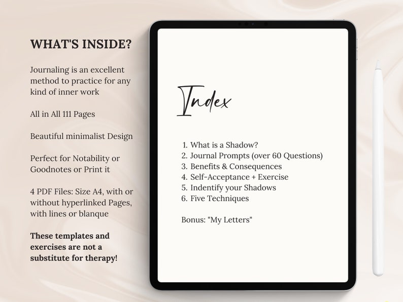 Shadow Work Journal Prompts for Goodnotes Notability or Printable ...