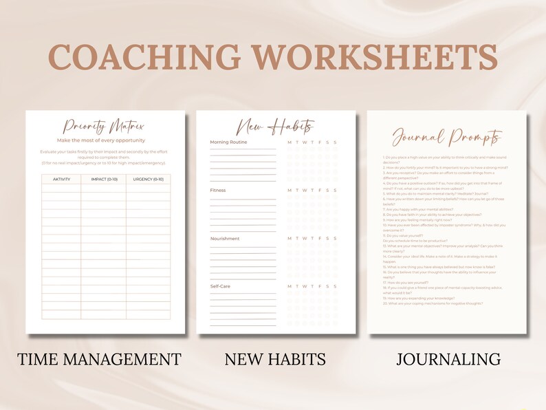 Life Coaching Worksheet Templates Client Session Note Life Coaching ...