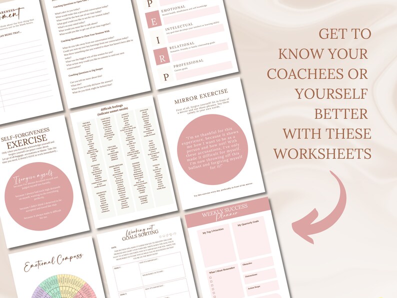 Coaching Worksheet Canva Templates Lead Magnet Coaching Templates Coach ...