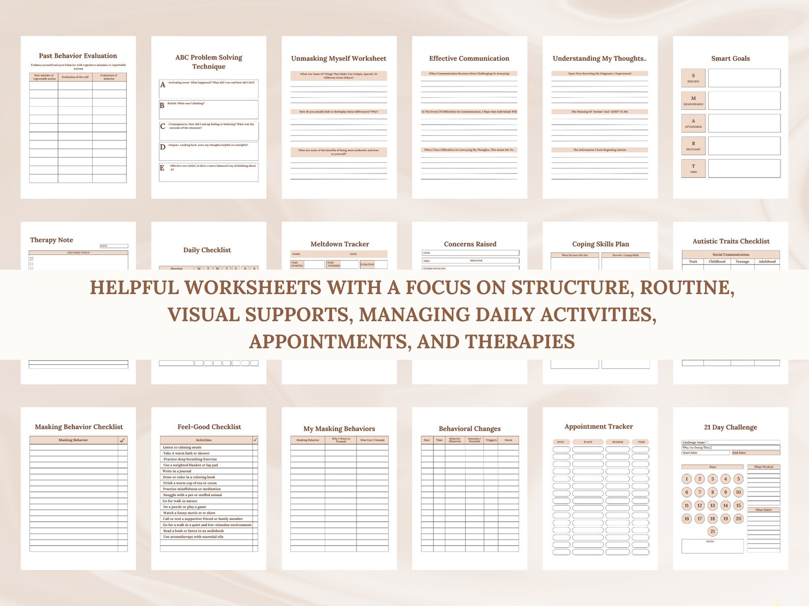 Autism Journal Printable Autism Worksheets Autistic Adult Gift Autism ...