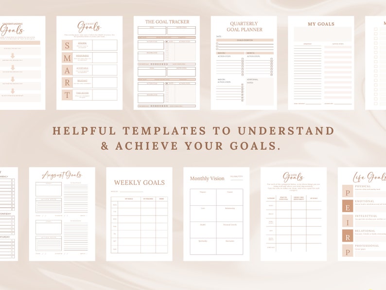Goal Planner Bundle Life Goals Printable Goal Setting Planner Weekly ...